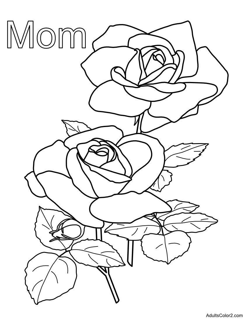 Happy Mothers Day Coloring Pages